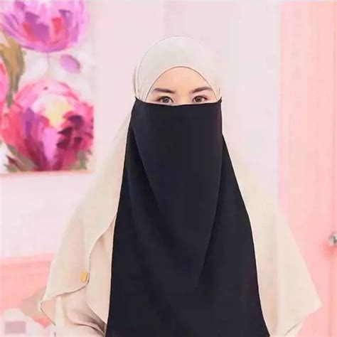 무슬림 반다나 스카프 이슬람 니카브 부르카 보닛 히잡 쉬폰 베일 헤드웨어 블랙 페이스 커버 아바야 여성 히잡 랩 헤드