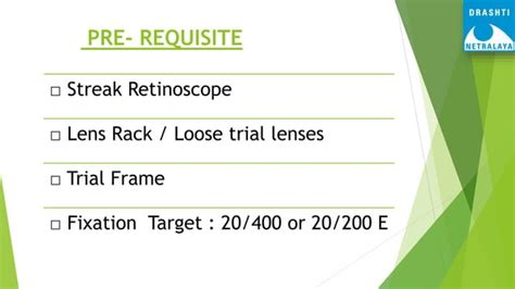 Refraction Objective Retinoscopy And Subjective Acceptance Pptx