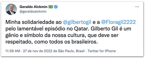 Gilberto Gil é Hostilizado No Qatar Políticos Se Solidarizam