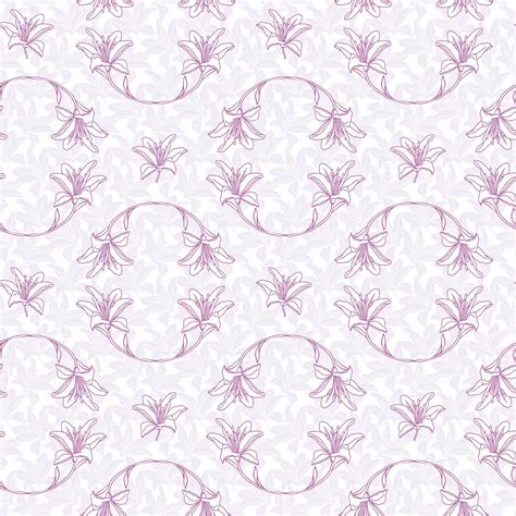 Lillies Flower Geometry Pattern Hand Drawn Illustration For Design Of Card Or Wedding