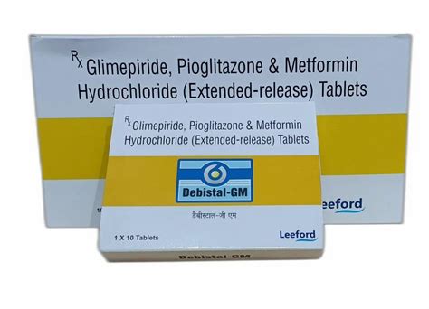 Glimepiride Pioglitazone And Metformin Hydrochloride Extended Release Tablets At ₹ 250 Box