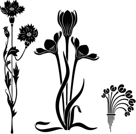 Art Nouveau Flowers Illustration Art Nouveau Flowers Art Nouveau