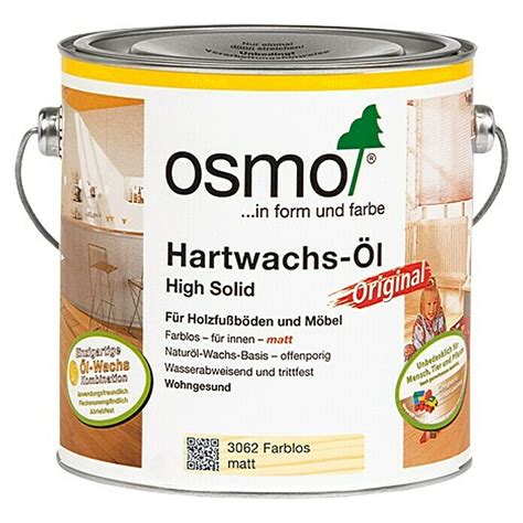 Osmo High Solid Hartwachsöl Original 3062 Farblos 2 5 L Matt Bauhaus