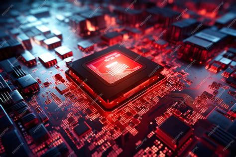 premium photo a powerful computer processor or chip on a motherboard