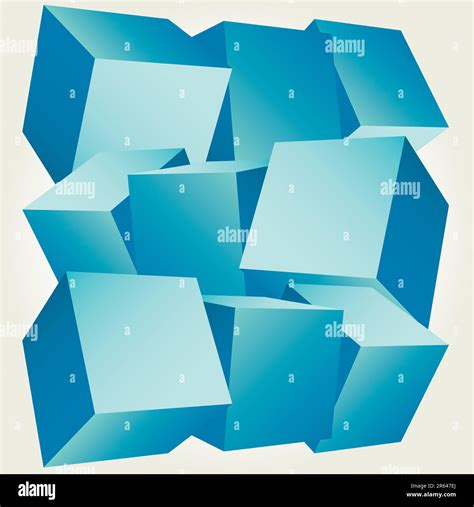 3d Composition Of Cubes Vector Illustration Stock Vector Image And Art