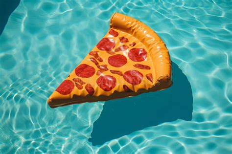 Inflatable Pizza Slice Swimming Pool Float Summer Vacation Stock Illustration Illustration Of