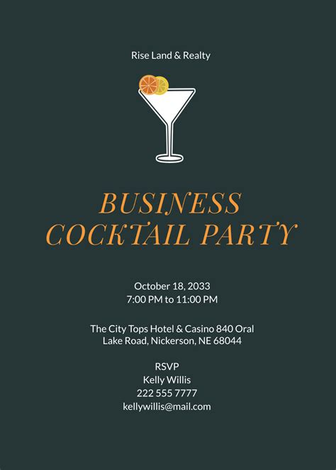 Free Cocktail Invitation Templates Editable And Printable