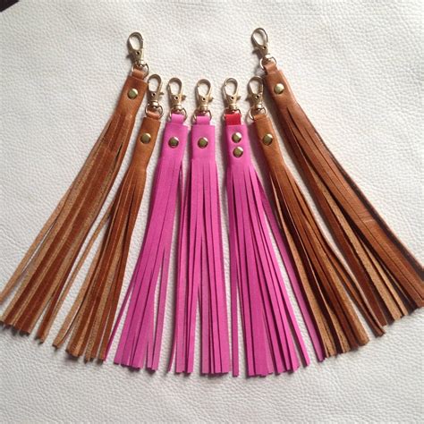 Leather Tassels Clip On Tassels Handbag Tassels Or Boot Etsy