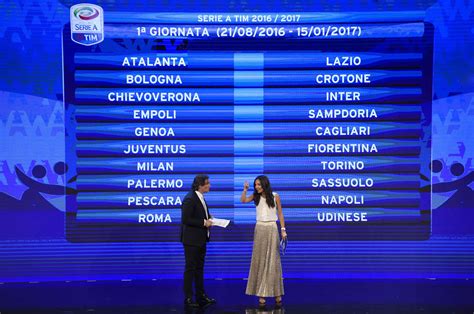 Calendario Completo Serie A 2016 17 Tutte Le Giornate E Le Partite