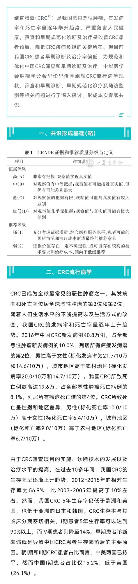 医学文献丨中国结直肠癌早诊早治专家共识（2023版） 知乎