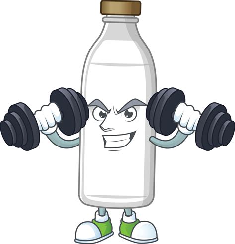 Milk Bottle Cartoon Character 21290598 Vector Art At Vecteezy