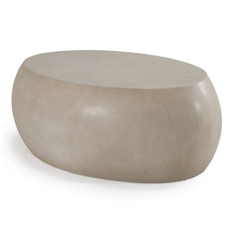 Vig Furniture Denny Modern Concrete Oval Coffee Table Wayfair