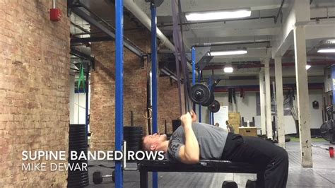 Supine Banded Rows Breaking Muscle Back Exercises Lat