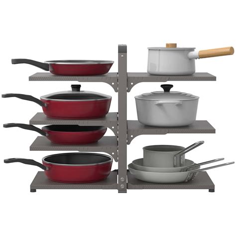 Romatia Pot And Pan Organizer Rack For Under Cabinet Heavy Duty Pot