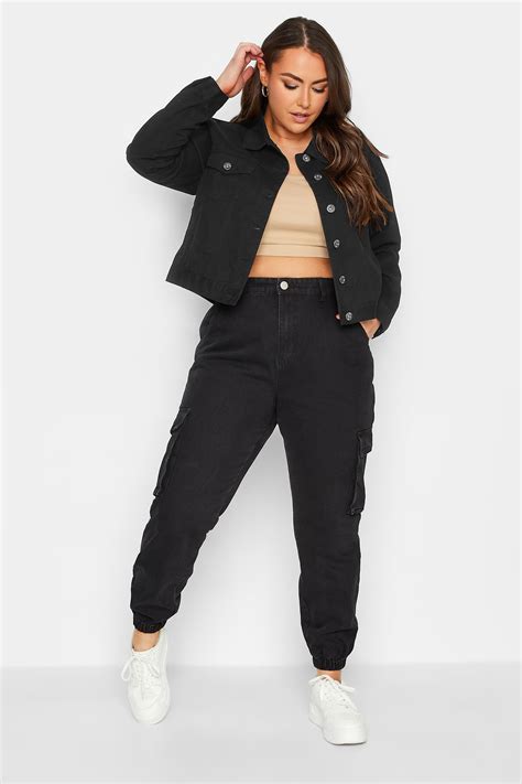 Yours Plus Size Curve Black Denim Jacket Yours Clothing