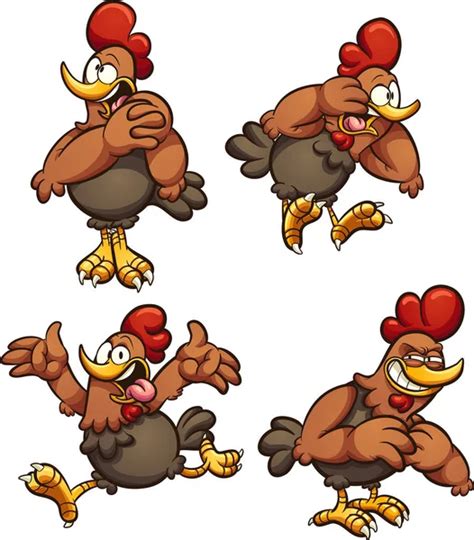 Running Chicken Vector Art Stock Images Depositphotos