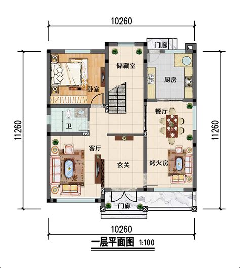 10米×12米农村建房设计图纸，平面布局舒适合理带施工图纸 建房圈