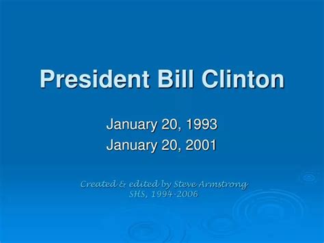 Ppt President Bill Clinton Powerpoint Presentation Free Download