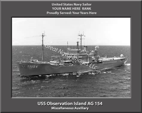 Uss Observation Island Ag 154 Personalized Navy Ship Photo ⋆ Great