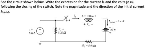 Solved See The Circuit Shown Below Write The Expression For Chegg