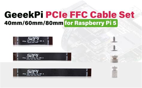 Geeekpi 3pcs 16pin 05mm Pitch Pcie Fpc Cable 40mm60mm