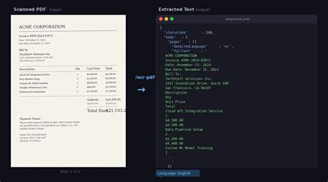 Ai Pdf Ocr Api Extract Text From Scanned Documents Python Ai Engine