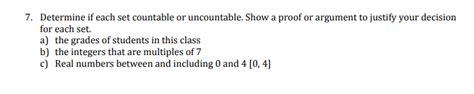 Solved Determine If Each Set Countable Or Uncountable Chegg