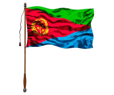 Bandeira Nacional Da Eritreia Fundo Com Bandeira Da Eritreia Foto Premium