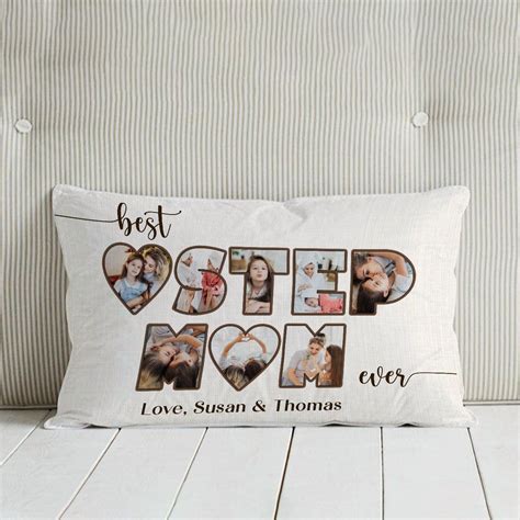 Best Step Mom Ever Photo Collage Throw Pillow Step Mom Ts From