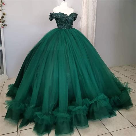 Vestido De Fiesta Verde Esmeralda
