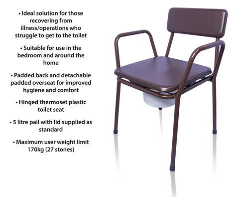 Bedside Commode Chair Toileting Aids Care Home Medical