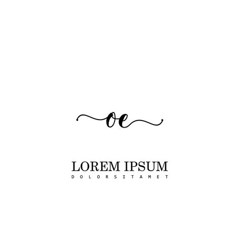 OE Initial Handwriting Template Design Vector Art At Vecteezy