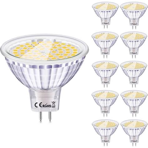 Ampoule Led Gu53 Led 12v 6w Mr16 Blanc Froid équivalent à Une Ampoule