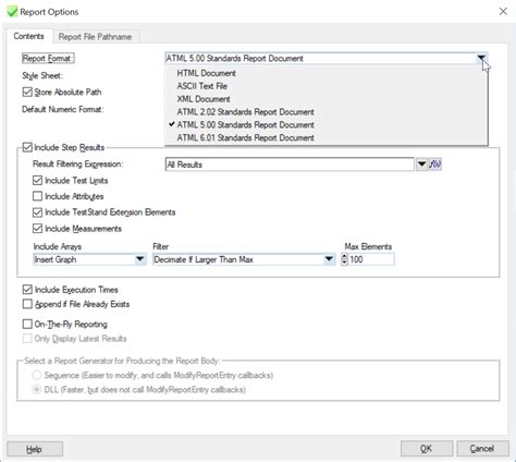 prevent memory issues with teststand report generation ni