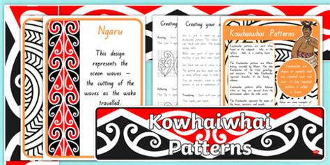 Kowhaiwhai Patterns Lesson Plan Resources Pack