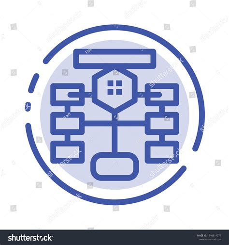 Flowchart Flow Chart Data Database Blue 库存矢量图（免版税）1446814277 Shutterstock