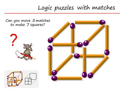 Logical Puzzle Game Matches Each Task Move Only Matchstick Make Stock Vector Image By