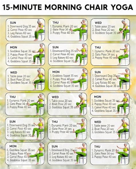 Printable Chair Yoga Printable At A Glance