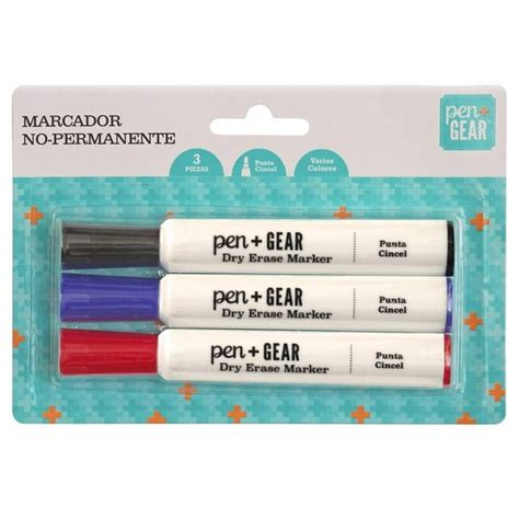 Marcador De Borrado En Seco Pengear Estilo Pluma Multicolor 3 Pzas