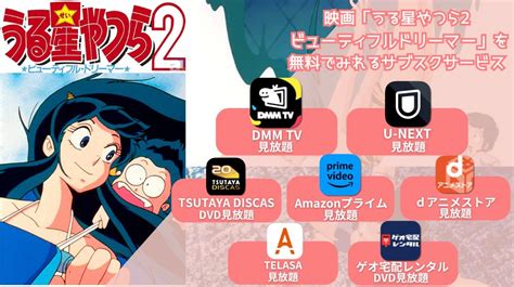 映画「うる星やつら2 ビューティフルドリーマー」が配信中でフル無料で見れる動画配信サイトまとめ 動画配信サイト比較ならvod Board