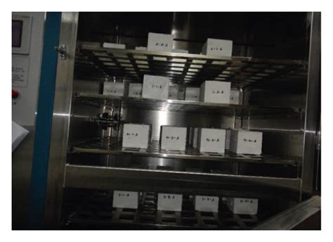 A Accelerated Carbonation Chamber B Coated Concrete Sample C Download Scientific