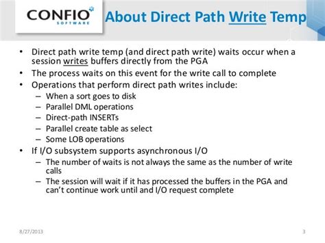 oracle direct path read temp wait event explained
