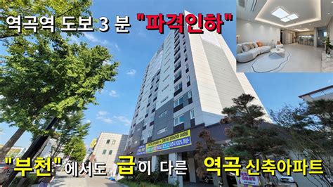 부천신축아파트 1호선 역곡역 도보3분 대로변 막힘없는 정남향 평생 조망권 부천에서 가장 큰 3룸 프리미엄아파트 다 갖춘 부천에서도 보기 힘든 위치 구조 가격까지 굿