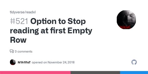 Option To Stop Reading At First Empty Row Issue 521 Tidyverse