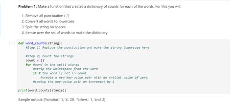 Solved Problem 1 Make A Function That Creates A Dictionary