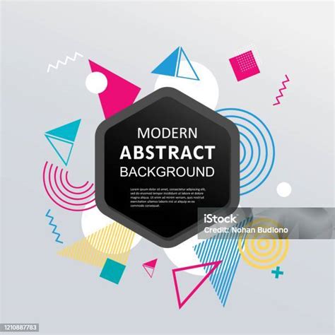 배지 기하학적 다채로운 패턴 디자인과 배경 추상 현대적인 디자인 장식 전단지 템플릿 및 커버에 사용합니다 Eps 10 벡터 0명에 대한 스톡 벡터 아트 및 기타 이미지