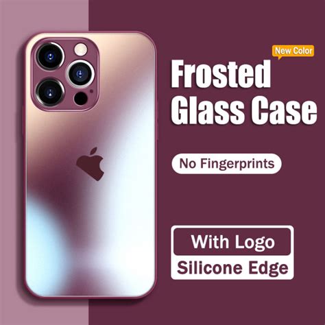 Crashstar With Logo Matte Frosted Glass Square Straight Edge Hard Phone