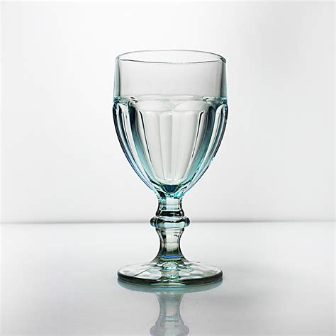 Libbey Gibraltar Misty Blue Wine Glass 6 Inch Vintage Duratuff Usa Goblet