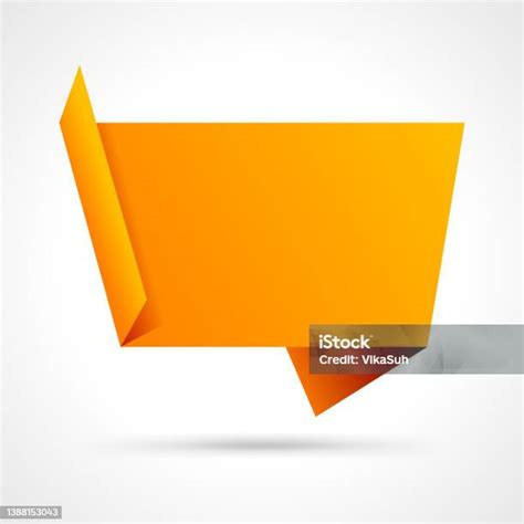 Abstract Origami Speech Bubble Bend Paper Vector Background向量圖形及更多仔細考慮
