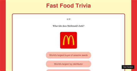 Trivia Project Codesandbox